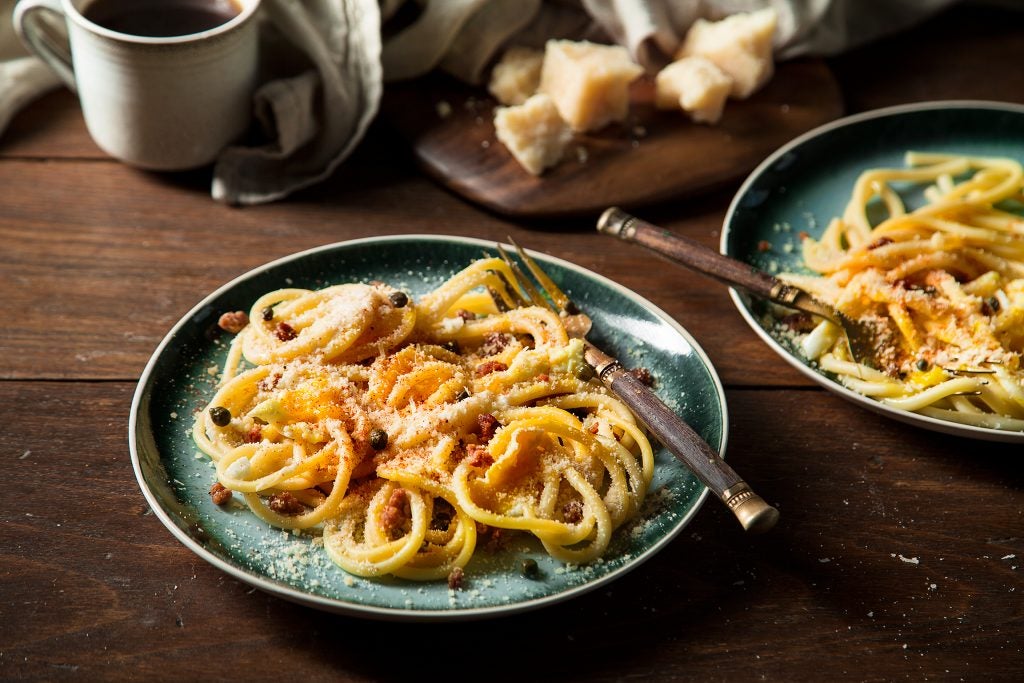 Cheesy Breakfast Spaghetti | TASTE