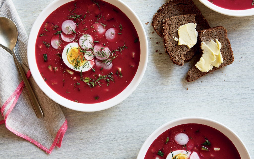 Chilled Beet Soup with Pickles + Dill: Chlodnik | TASTE