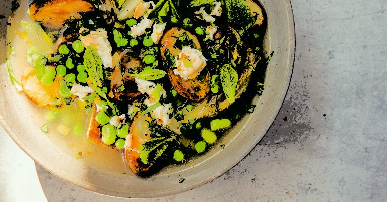 Early Spring Stew with Baked Ricotta | TASTE