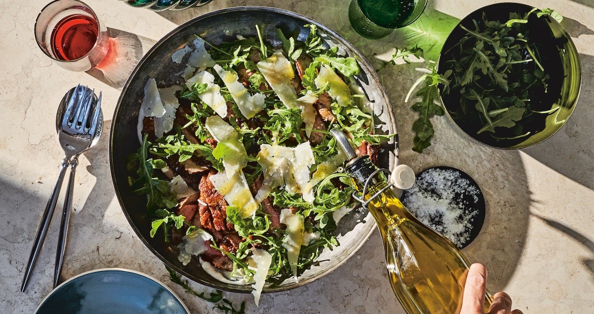 Cold Sliced Steak with Arugula and Parm | TASTE