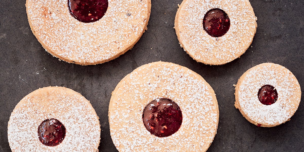 Raspberry and Cranberry Linzer Cookies | TASTE